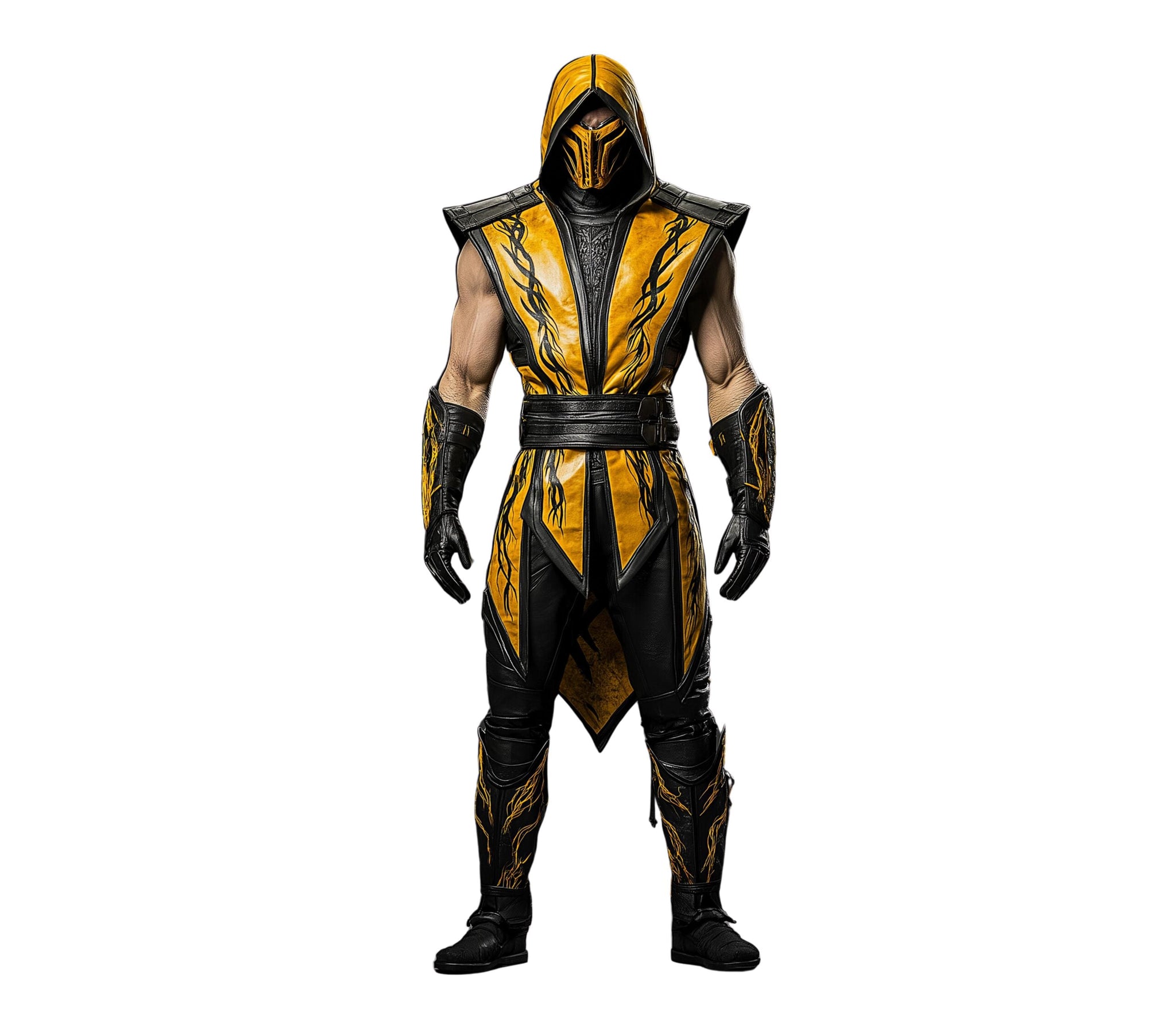 Scorpion Mortal Kombat Costume Cosplay - Creed Leather