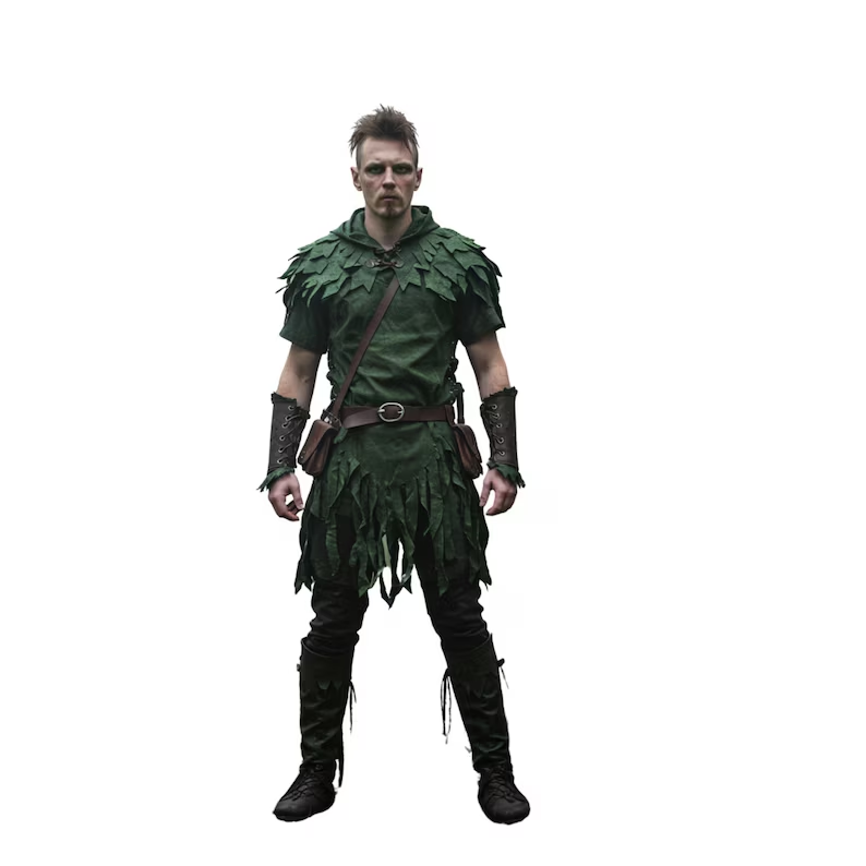 The Emerald Ranger – Woodland Hero LARP Costume for Men - Forest Elf A